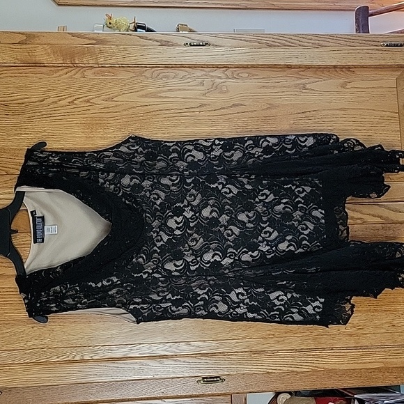 The Pyramid Collection | Tops | The Pyramid Collection Black Nude Lace ...